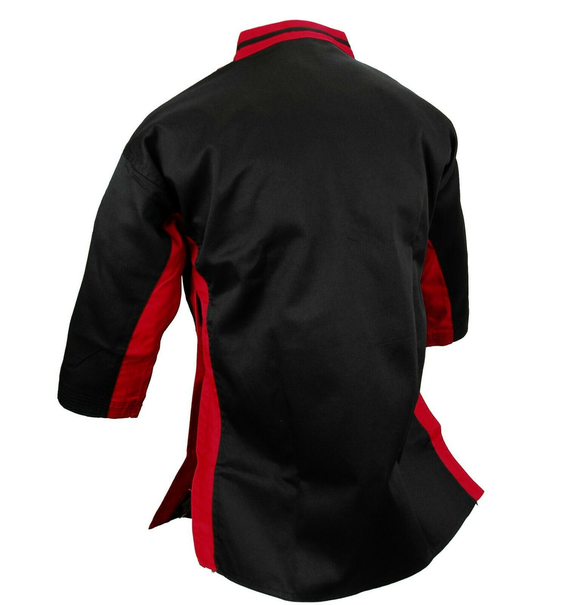 Team Set, V-Neck, Red/Black Combo, Black Pants, 2 Red Stripes – Prowin ...